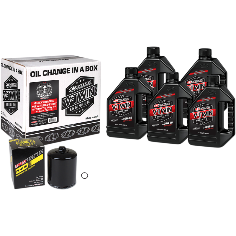 KIT OIL CHANGE QK SYN MIL 8 BLK | 3601-0722 - Factory Products - Harley ...