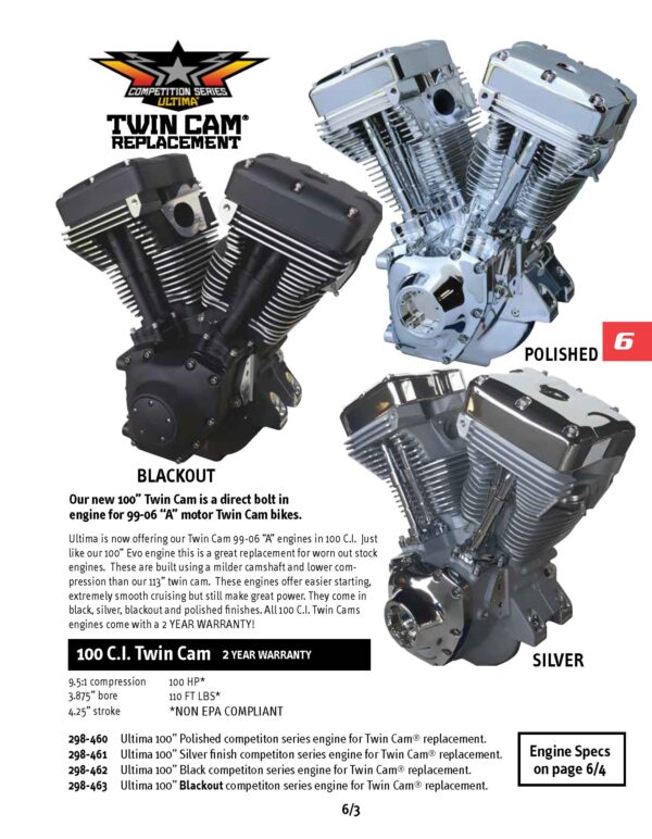 COMPLETE ULTIMA TWIN CAM ENGINES - Factory Products